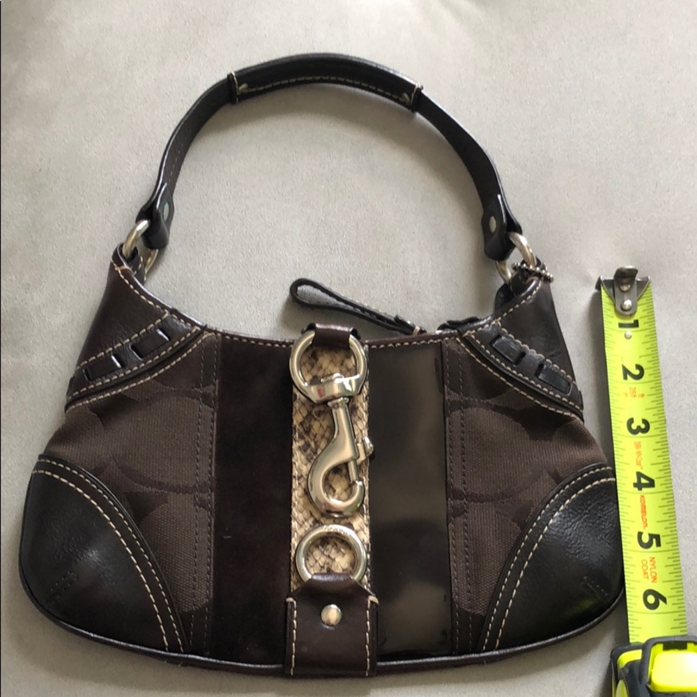 Coach Hampton Signature Striped Python Bag - Gem